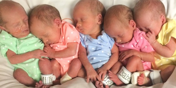Young couple’s faith helped them say ‘yes’ to quintuplets