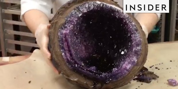 Giant chocolate geodes give new meaning to rock candy
