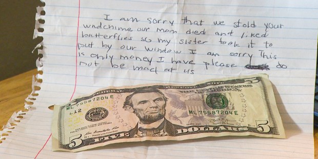 A mysterious note from a boy tells a story of heartbreak and forgiveness