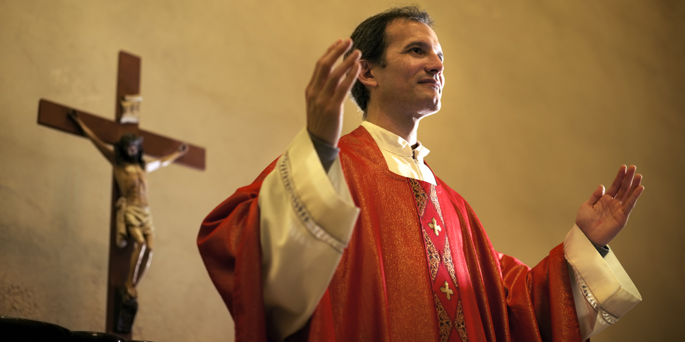 The priest’s greeting at Mass is based on these Bible quotes