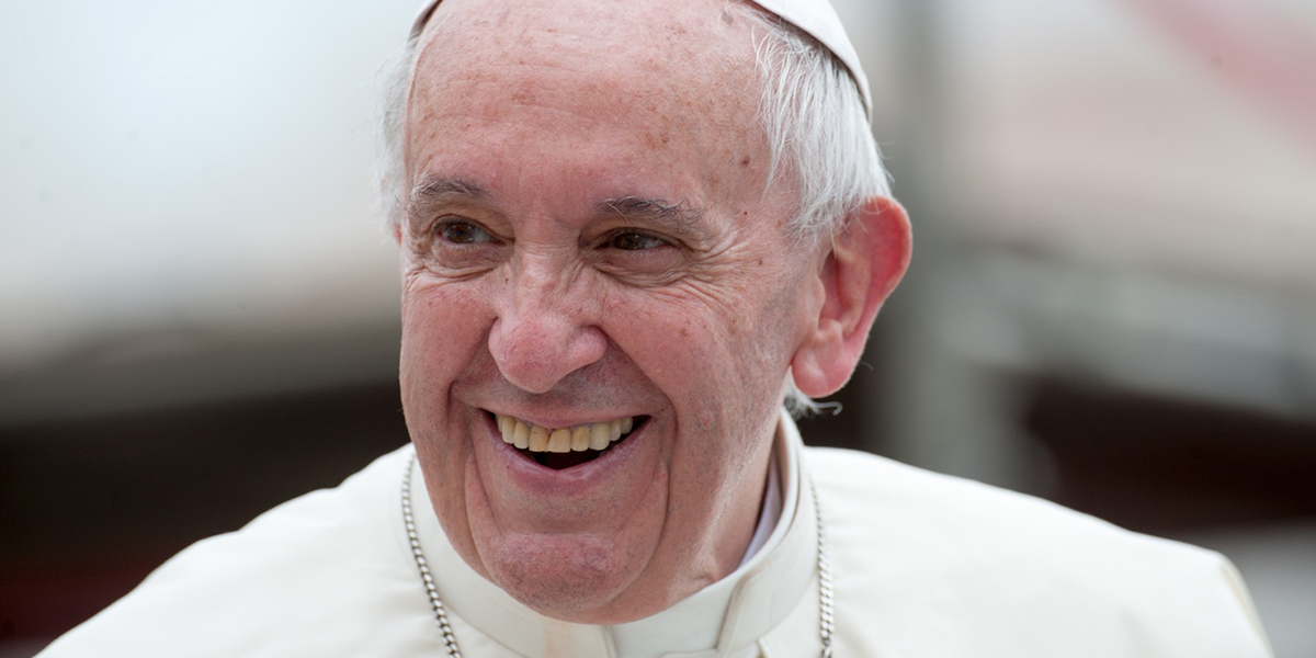 Do you know where Pope Francis gets his cheerfulness from?