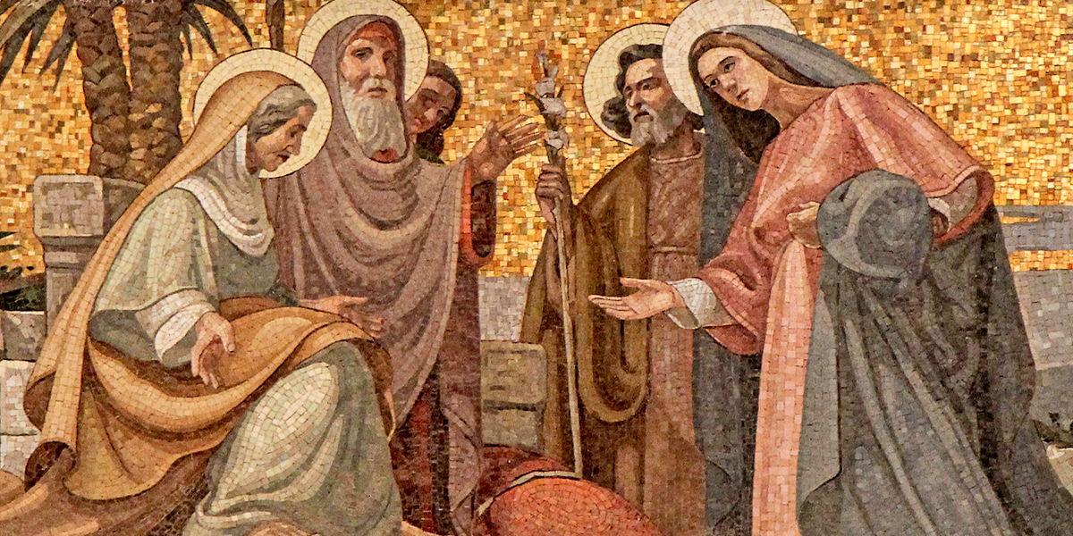 How old was Elizabeth when she conceived John the Baptist