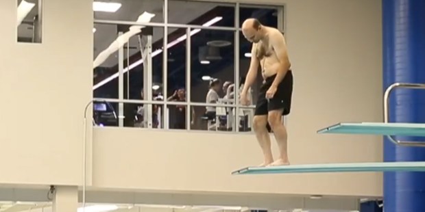 Paralyzed diver takes one jump of the diving board every year (VIDEO ...