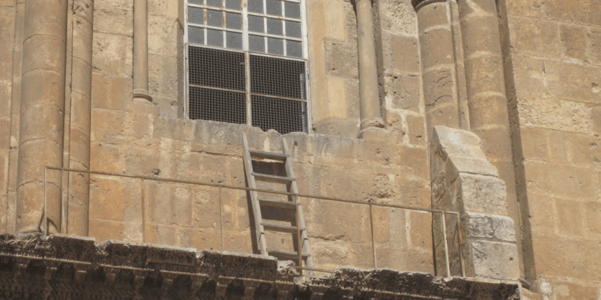 The “immovable” ladder of the Holy Sepulchre: Why has nobody moved it ...