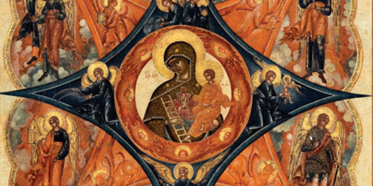 In Orthodox iconography, the Virgin Mary is also the Burning Bush