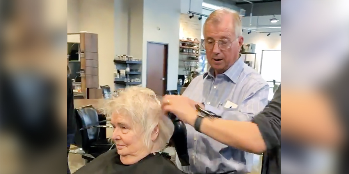 Why a husband learned to style his wife's hair after 45 years of marriage