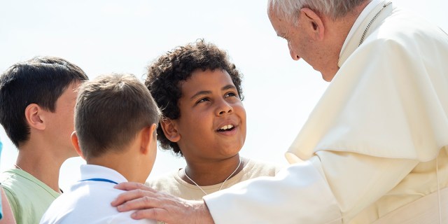 Pope Francis and the boys