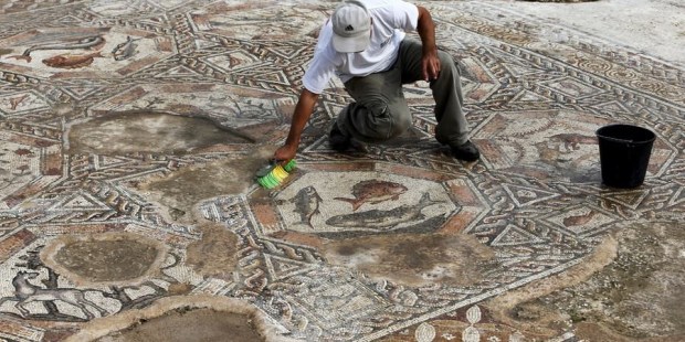 Construction of mosaic museum leads to discovery of another ancient mosaic