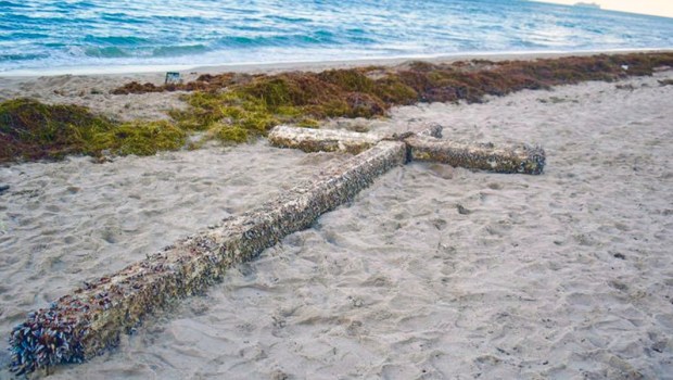 The mystery of the giant cross that appeared on a beach in Florida ...