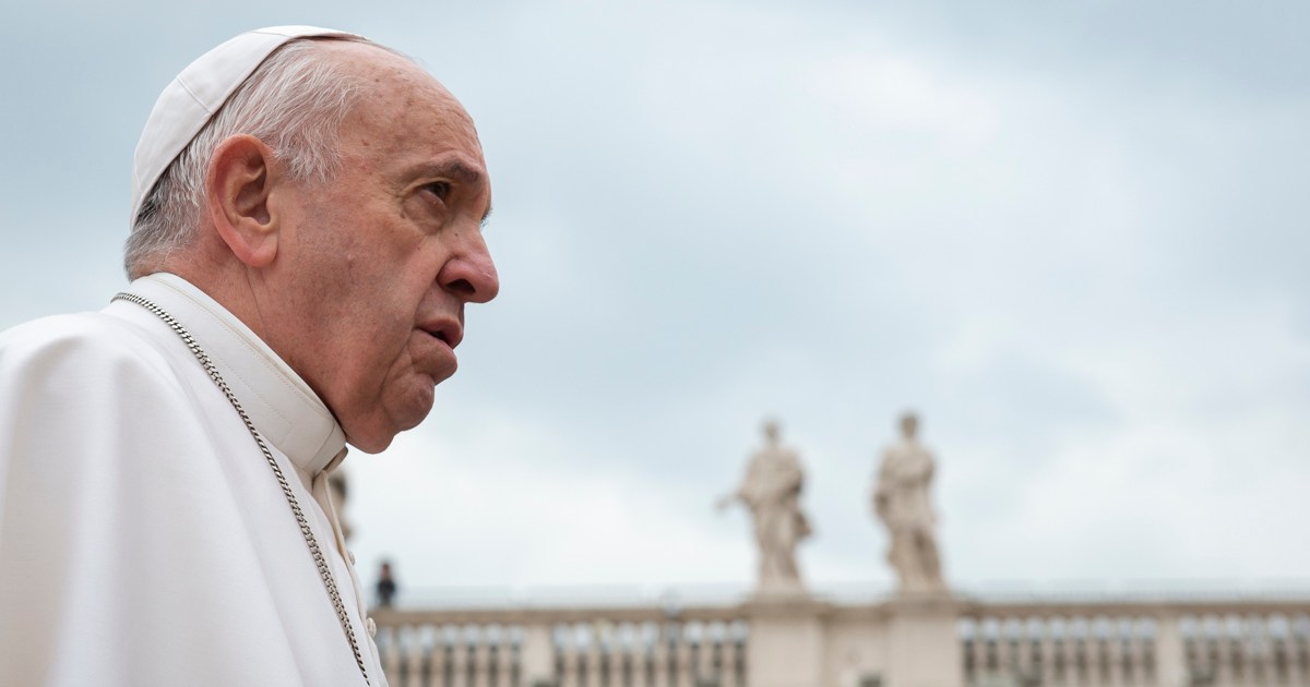 Pope: Put down your weapons!