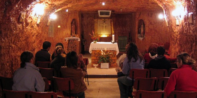 This underground church in the Australian Outback was built as an ...