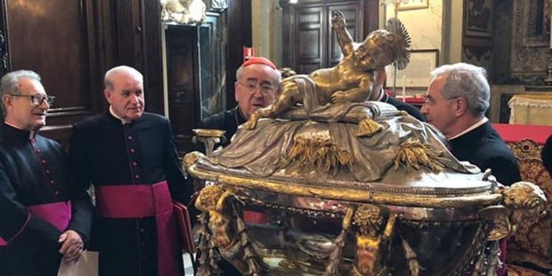 A relic from Jesus’ manger has returned to Bethlehem