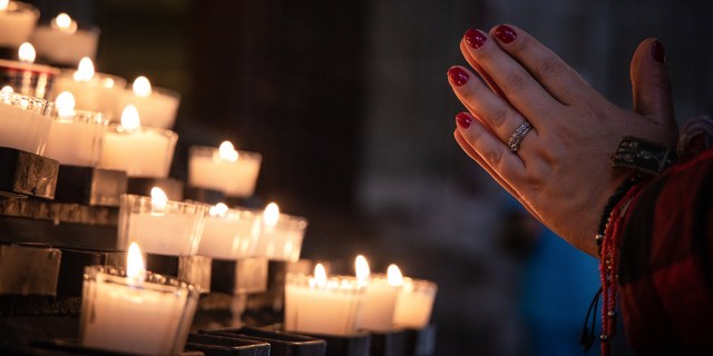 Lighting a candle as a form of prayer