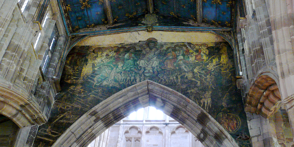 See the Coventry "Doom" painting, hidden for nearly 500 years