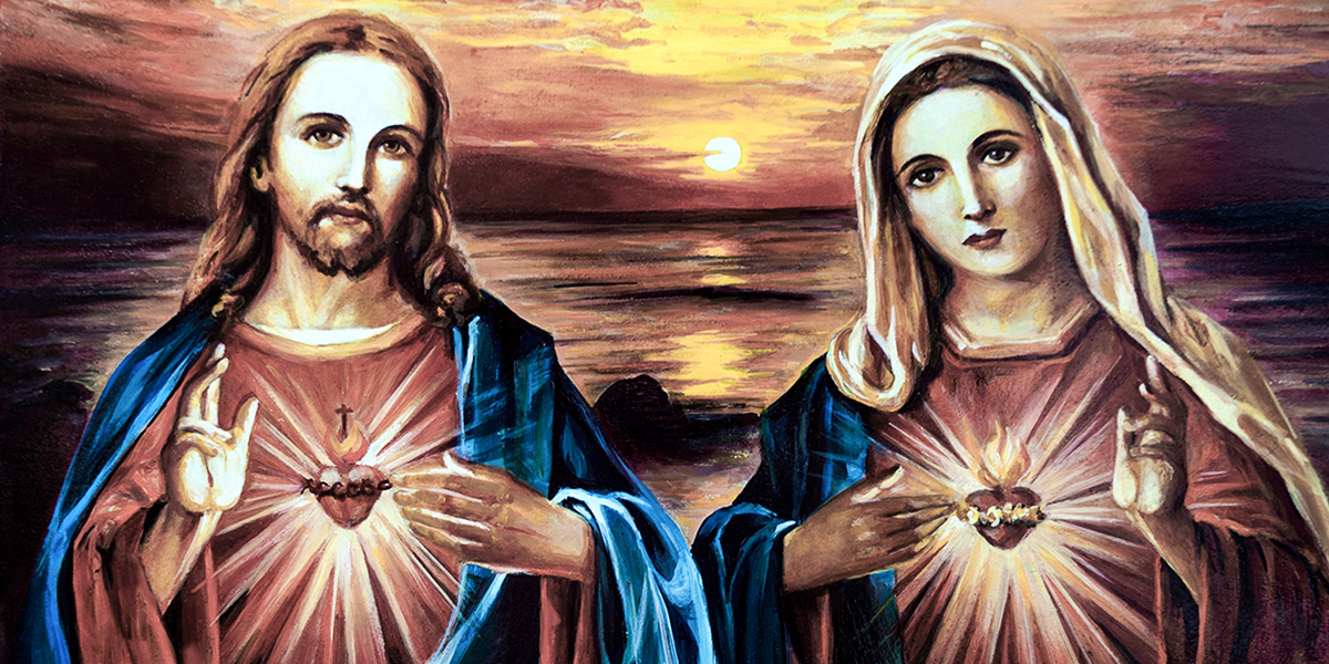 Two Hearts Of Jesus And Mary Images