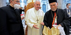 Pope reveals foiled attacks in Iraq, values Church humor