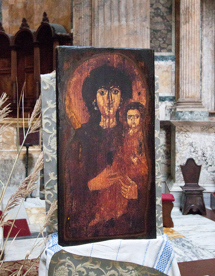 Byzantine icon in Rome’s Pantheon restored to glory