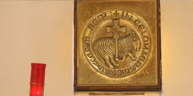 What is a sanctuary lamp in a Catholic church?