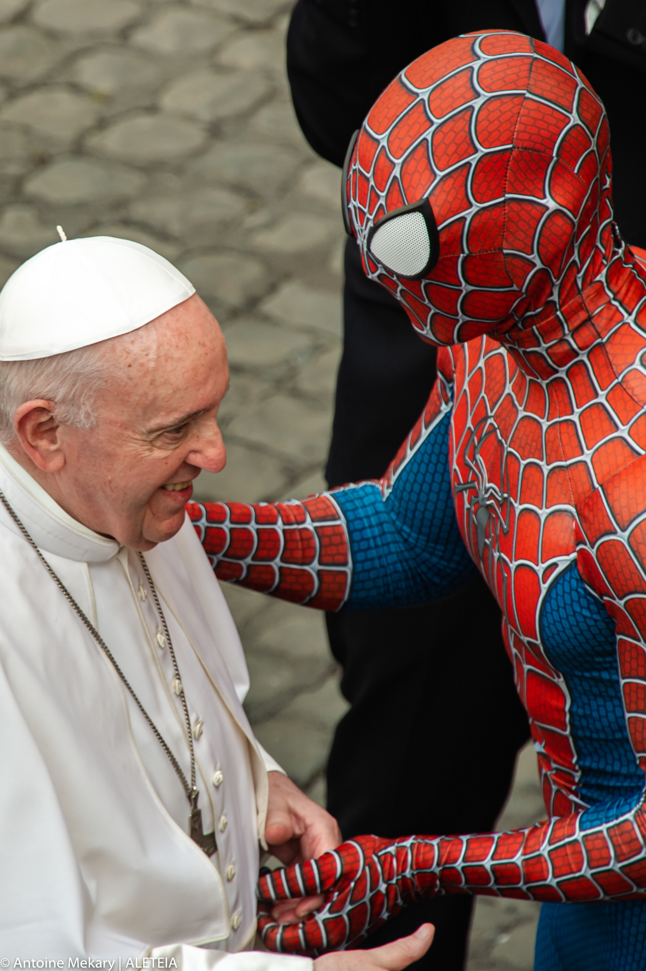 When Spider Man meets Pope Francis