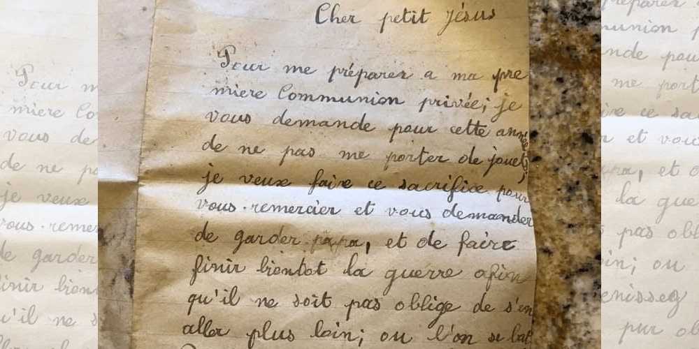 A boy's letter to Jesus written 82 years ago, found by chance