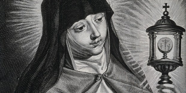 St. Clare and her intense love of the Eucharist