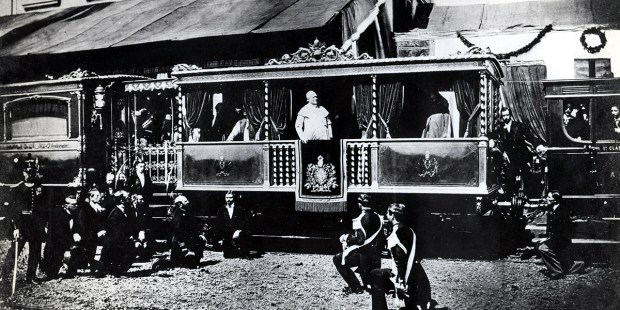 The first pope to travel by train