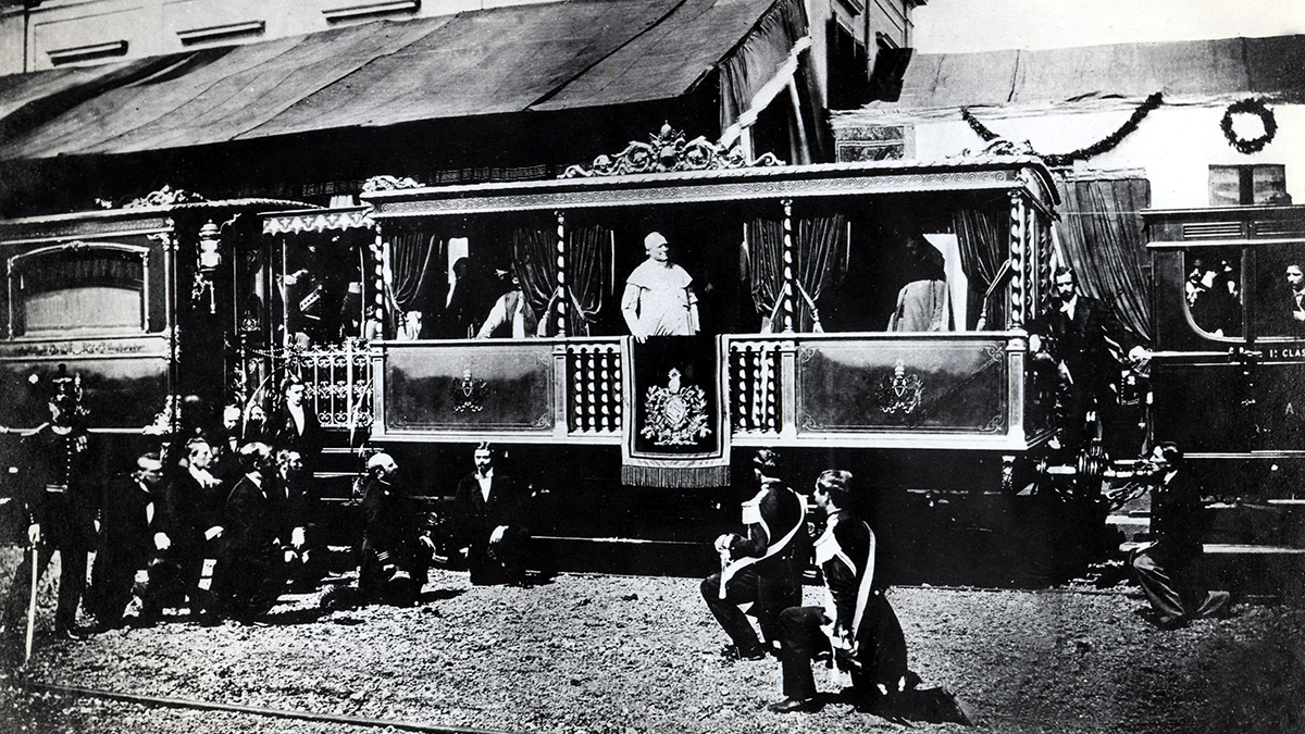 The first pope to travel by train