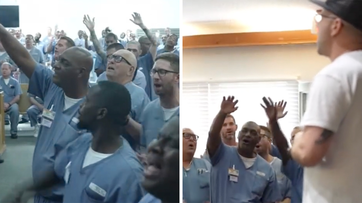 Watch these Florida inmates sing a heartfelt rendition of "How He Loves"