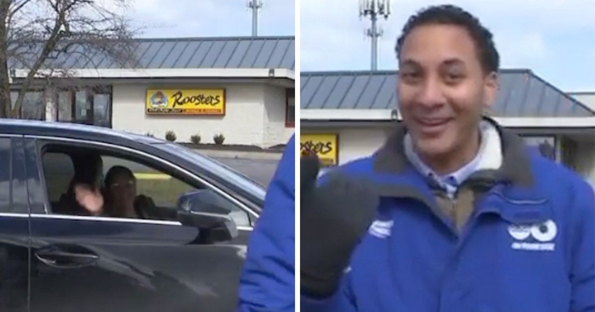 TV reporter’s mom greets him on the job, and it’s the sweetest thing