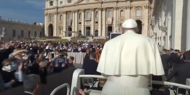 Popemobile rides again for the first time since pandemic