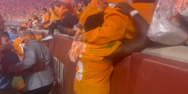 Quarterback Hendon Hooker’s post-victory hug is football at its best