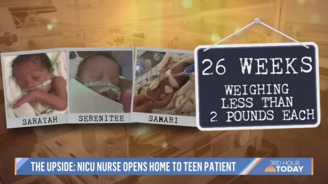 Inspiring nurse adopts 14-year-old mom with triplets