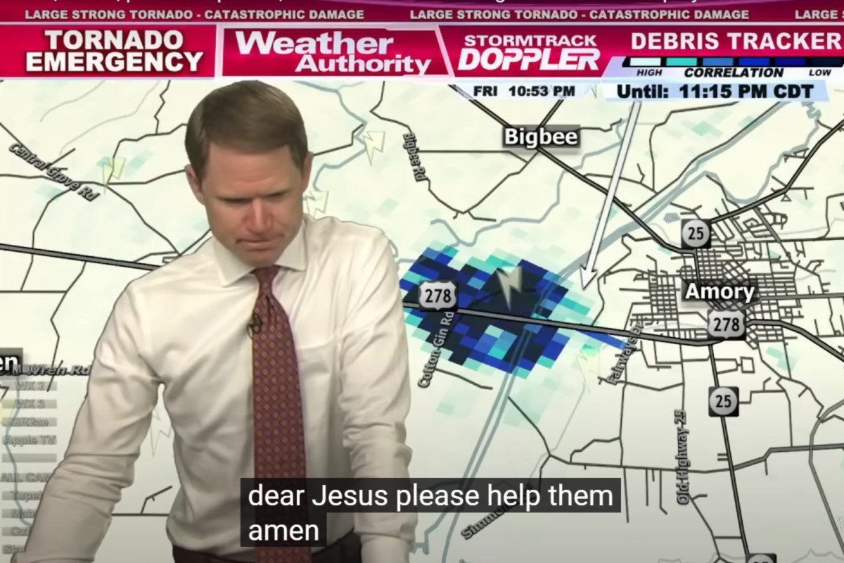 Meteorologist’s prayer on live TV evokes an “overwhelmingly positive ...