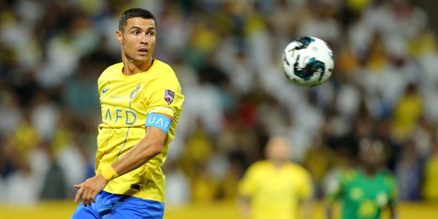 Ronaldo makes sign of the cross during soccer game in Iraq