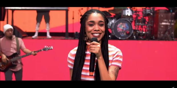 Toby Mac's backup singer takes center stage in "Big God"