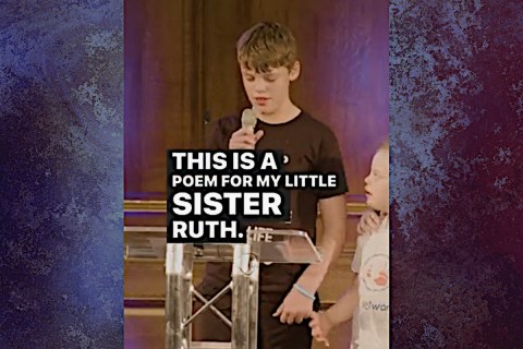 Big brother's poem to sister with Down syndrome melts hearts