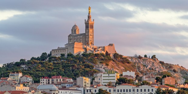 Map of Pope' pilgrimage with migrants, with Marseille