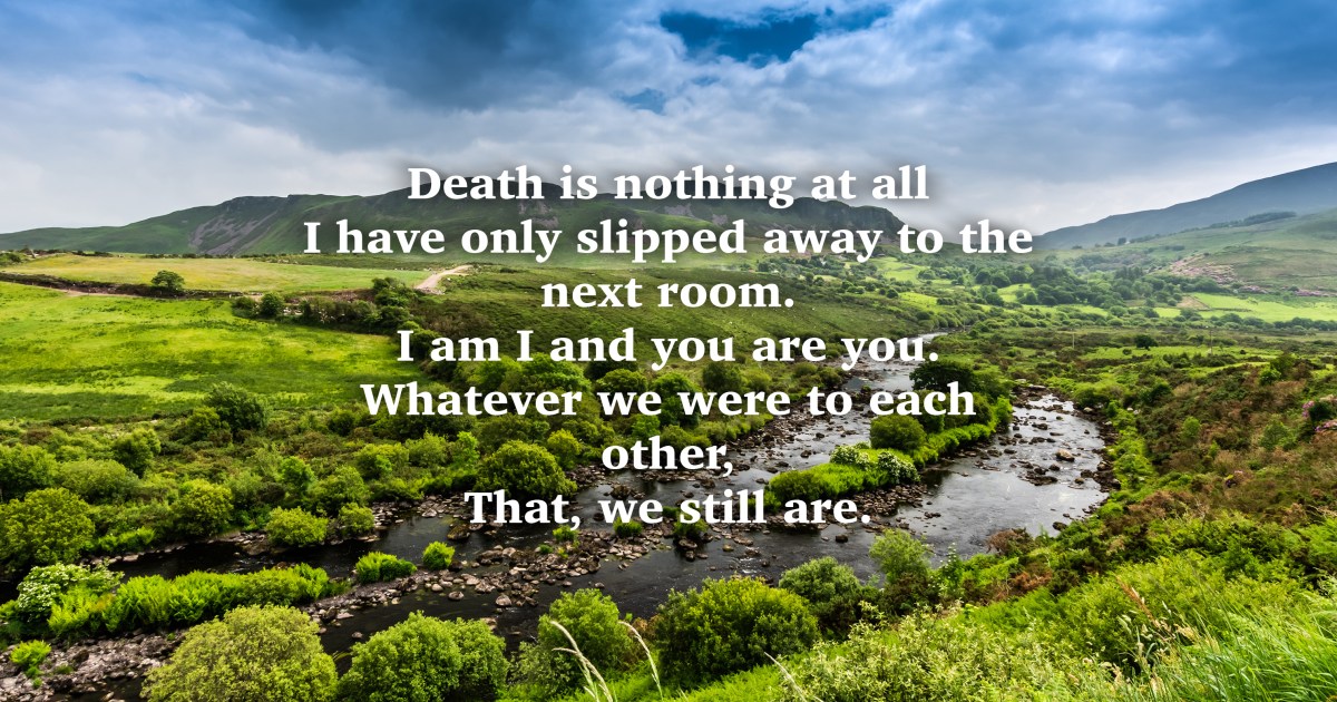 Comforting poem for the departed was adapted by Irish monks