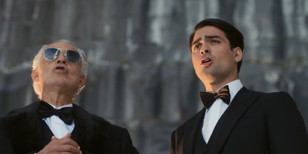 Andrea Bocelli duets with son Matteo for “Holy Night”