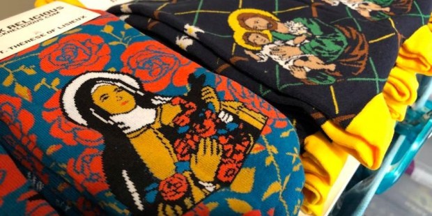 Catholic socks that help you spread faith with your feet