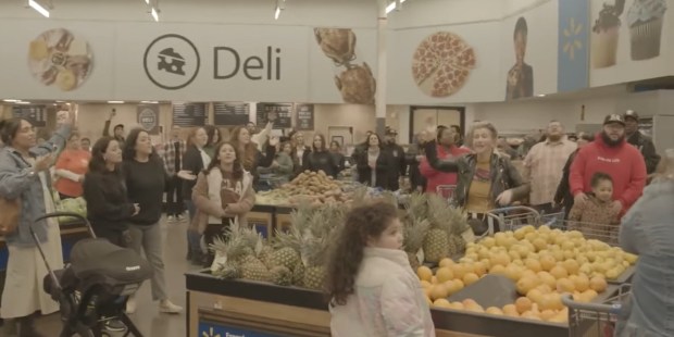 Flashmob singing Christmas carol in Walmart goes viral