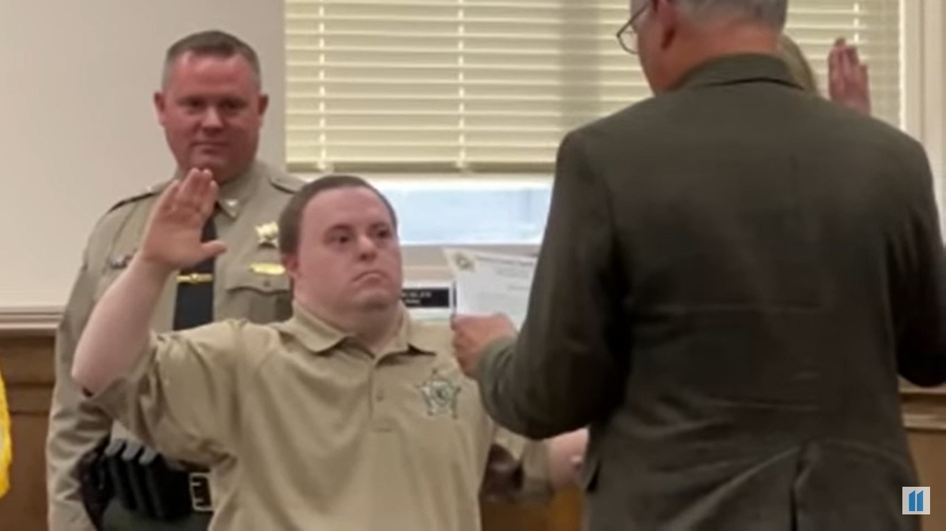 Kentucky swears in first paid deputy with Down syndrome