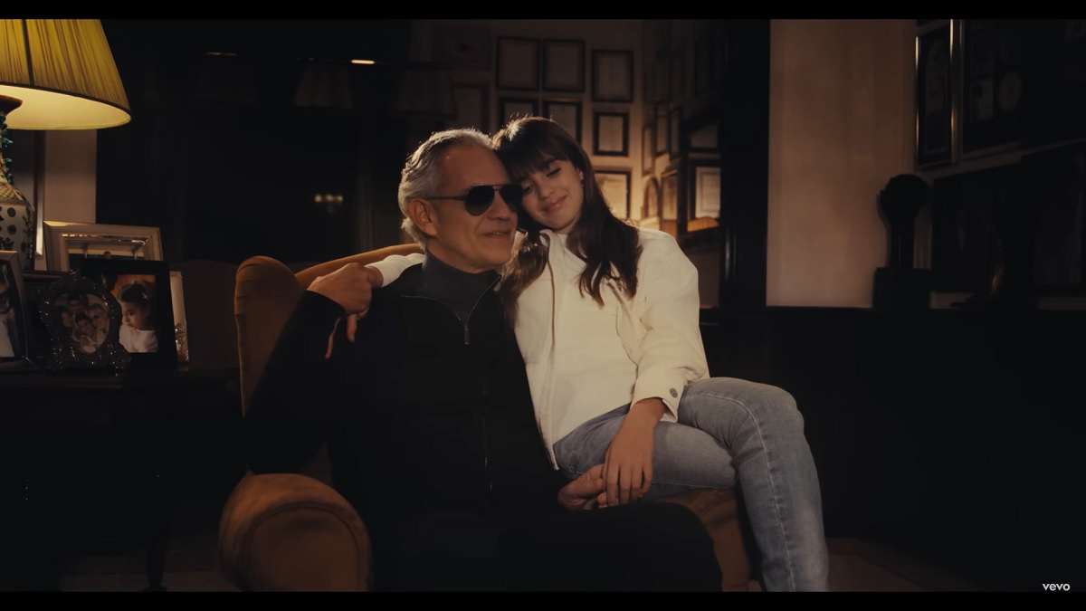 Andrea Bocelli and daughter Virginia sing for Cabrini film