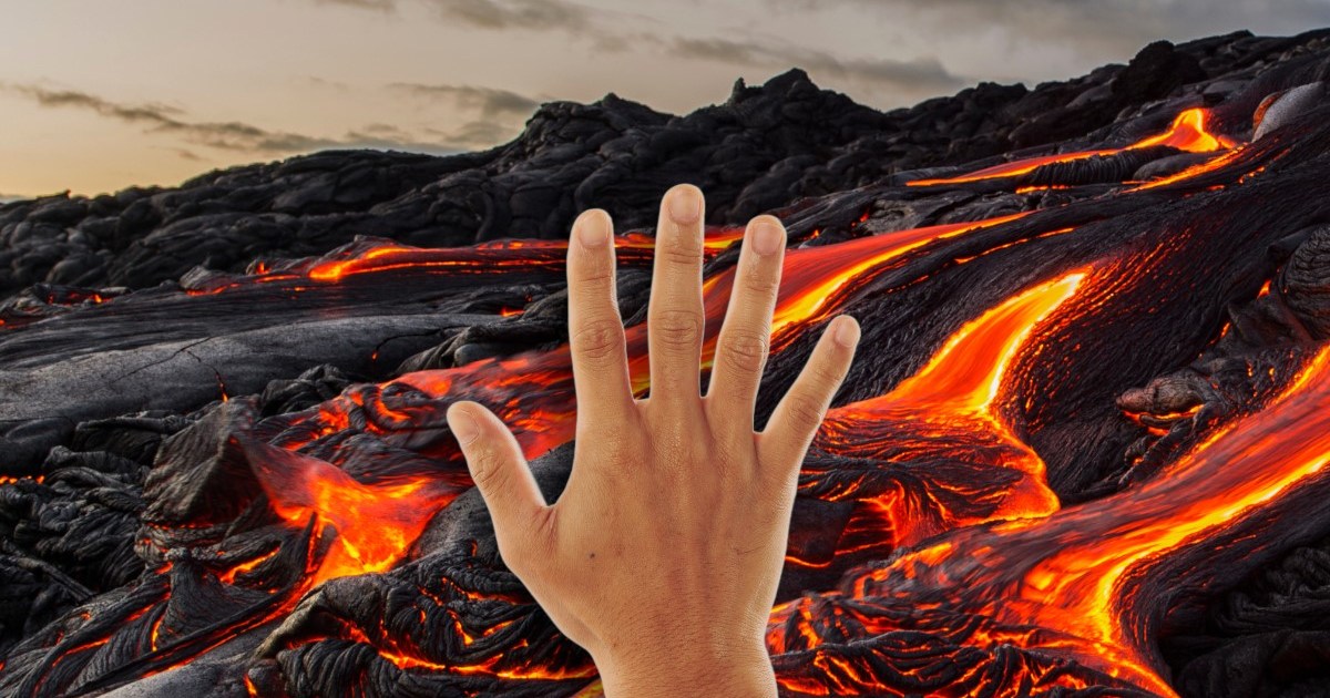 This saint raised his hand and stopped a lava flow
