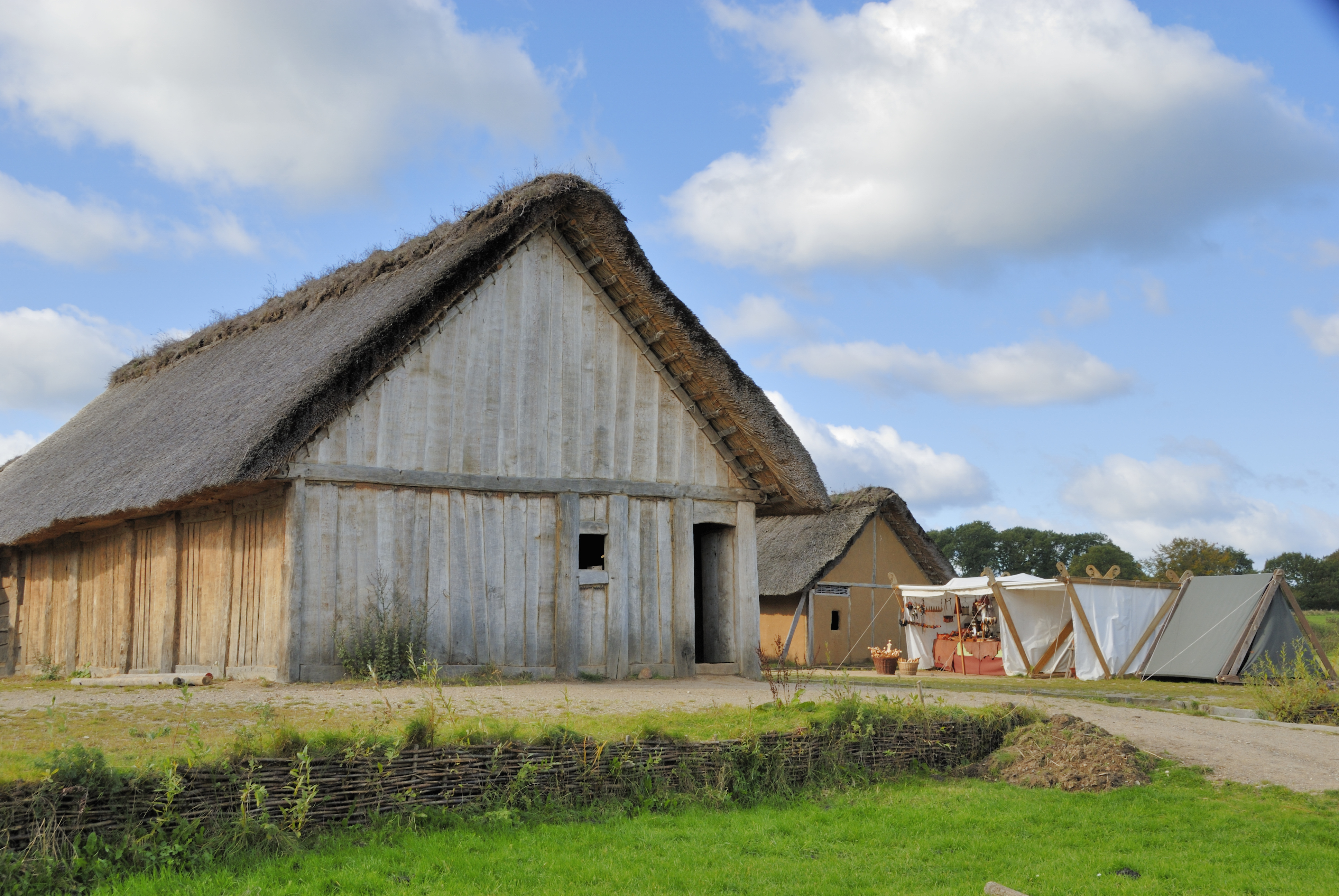 A Carolingian Viking medieval church is recreated in Denmark
