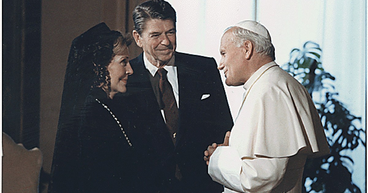 The day John Paul II met with President Reagan in Alaska