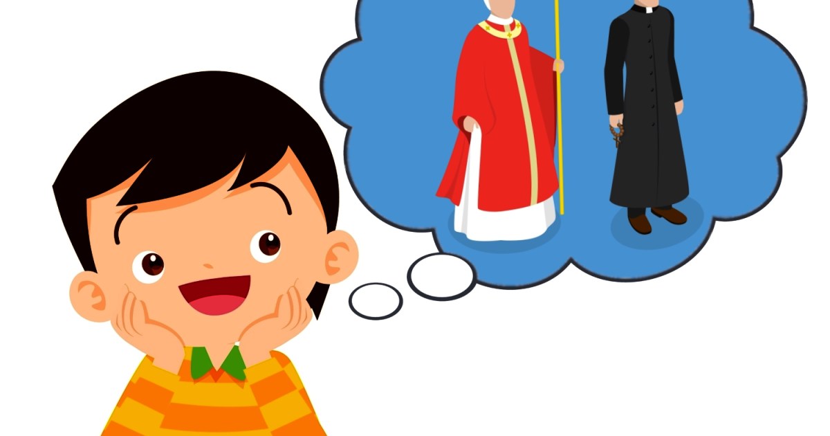 Kids' solemn reenacting of Mass procession is perfection!