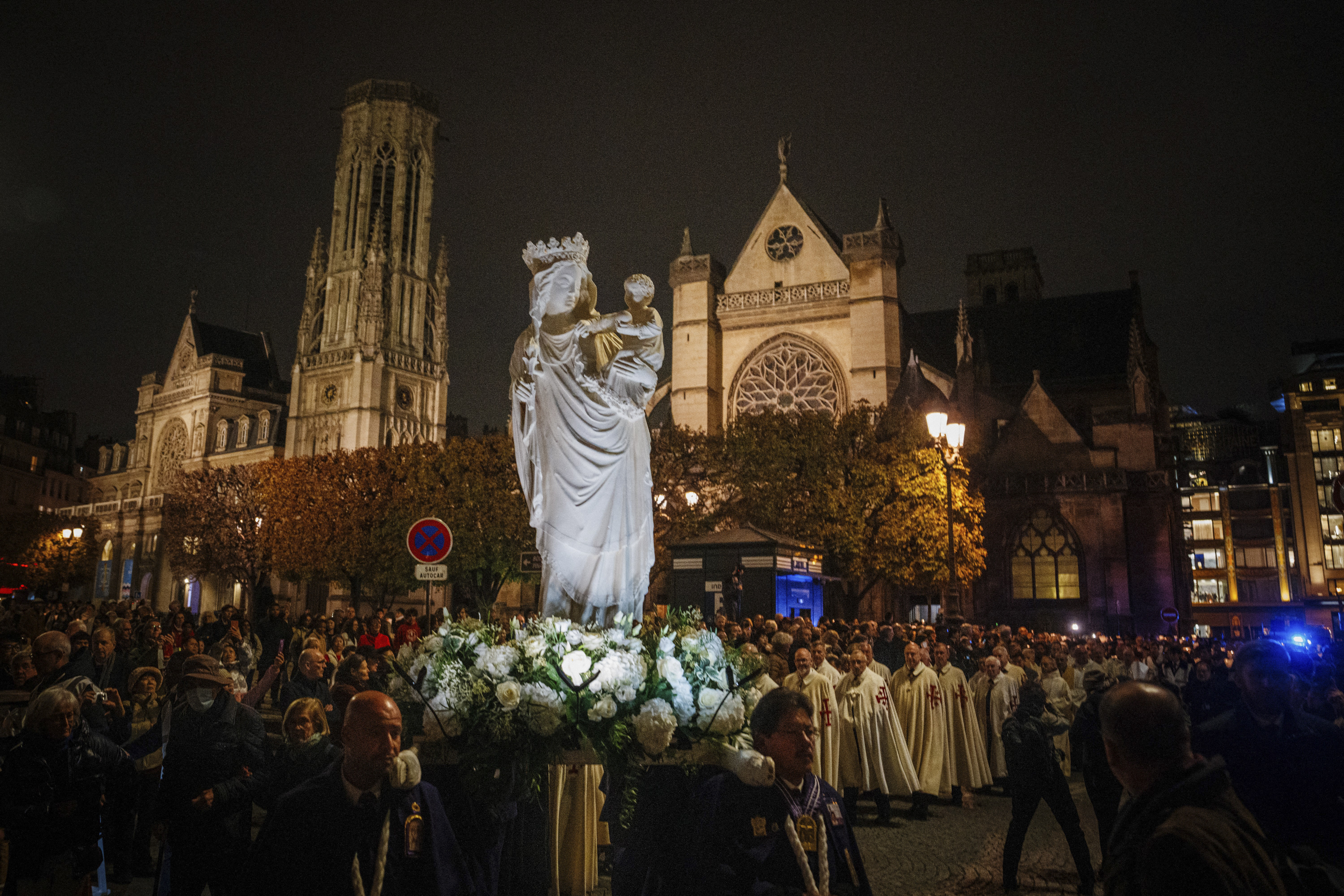 Top French designer created new vestments for Notre Dame