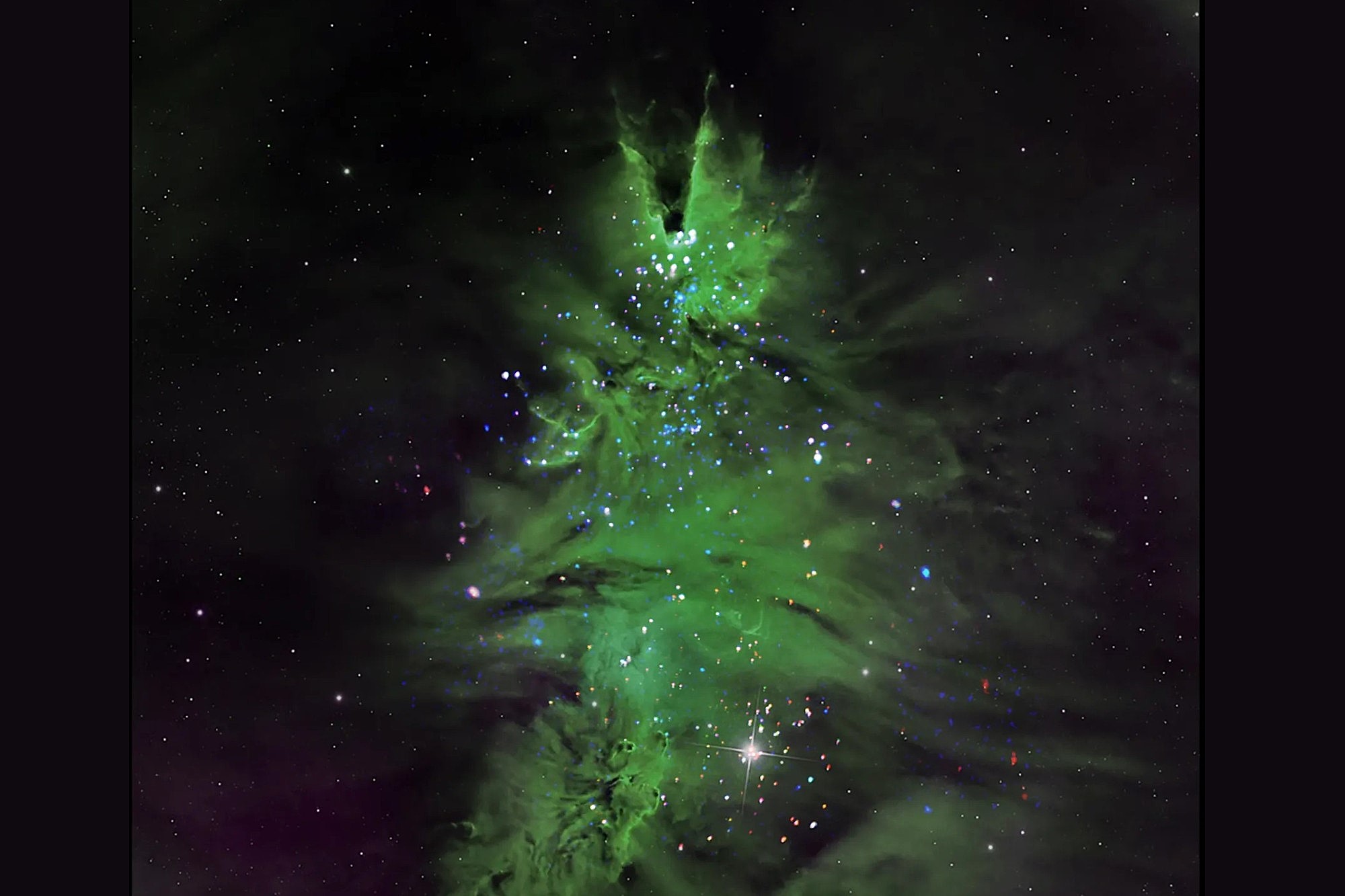 NASA reveals our galaxy’s ‘Christmas Tree’ star cluster!
