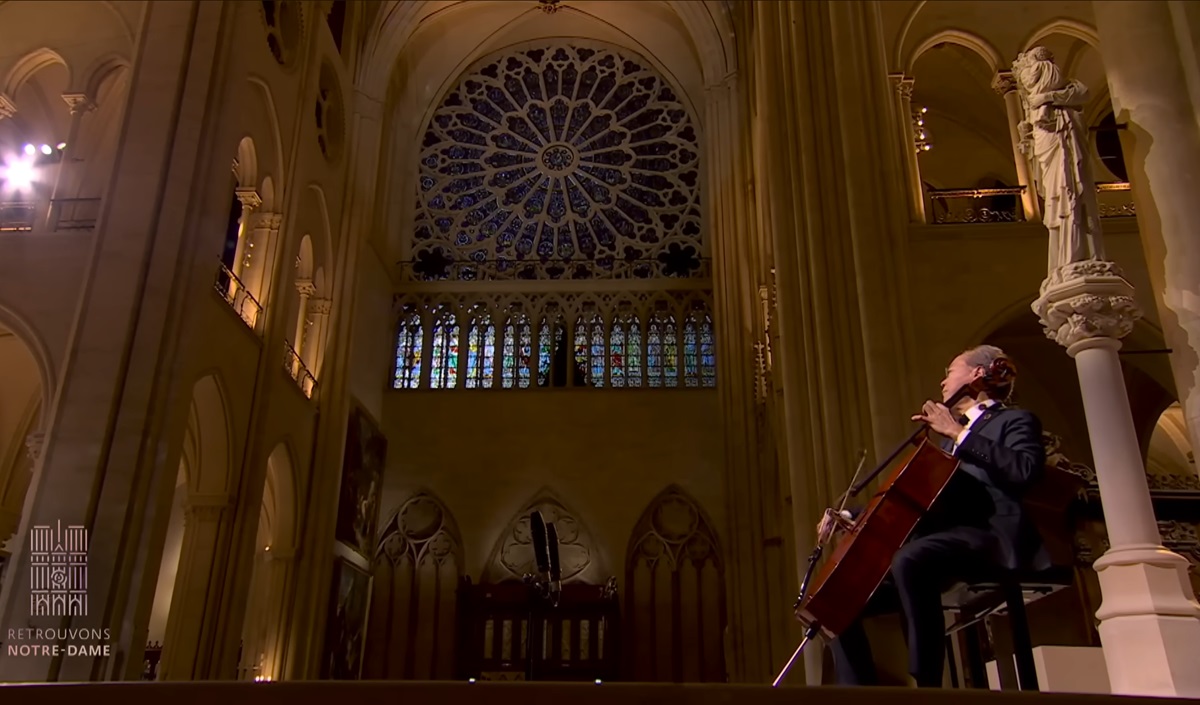 Yo-Yo Ma gives Notre Dame's acoustics a test drive